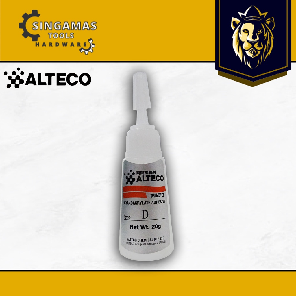 Jual ALTECO Lem Instant Glue Cyanoacrylate Adhesive Type D 20 gr ...