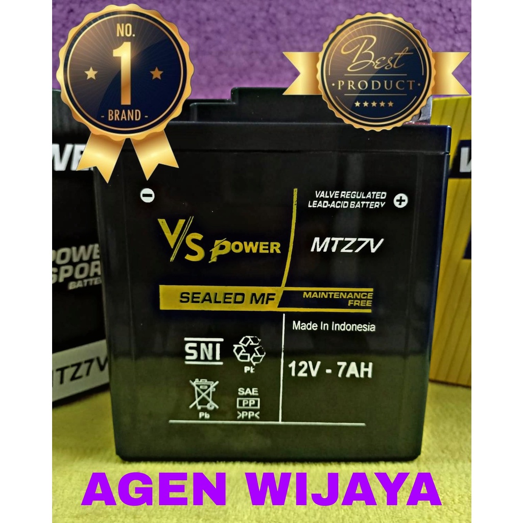 Jual MTZ7V 7Ah VS POWER Aki Motor Yamaha Nmax Aerox Levi MT-250 WRF ...