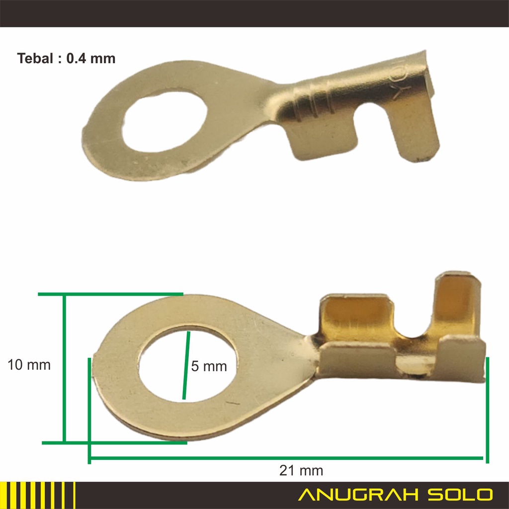 Jual Kabel Skun Aki Skun Bulat Kuningan Skun Motor | Shopee Indonesia