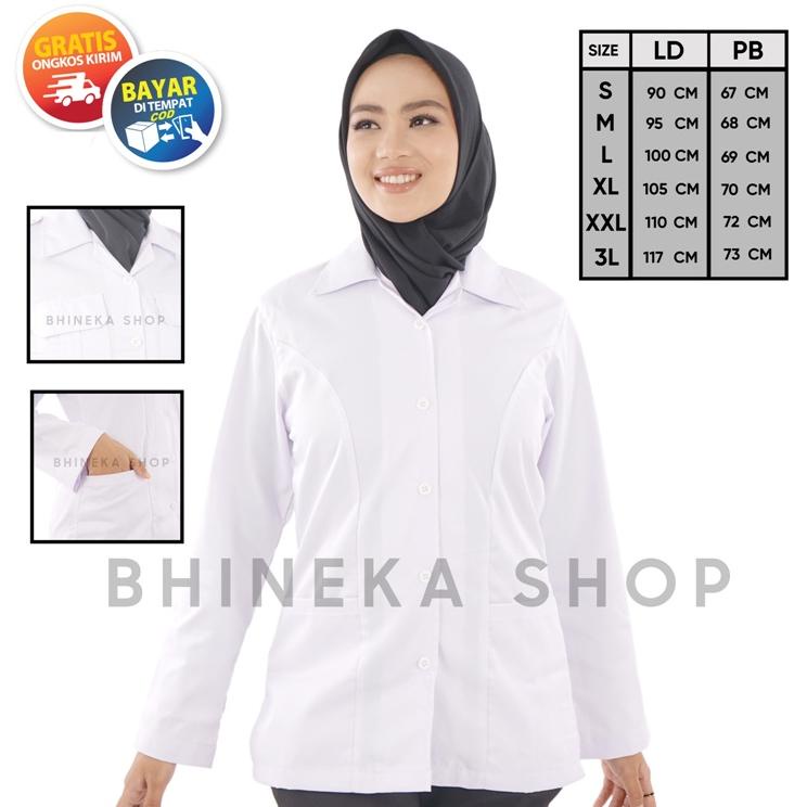 Jual [ART. 7861 Kemeja Putih Wanita Baju PDH Putih Kemeja Kerja Seragam Pns Wanita Kemeja Dinas ...