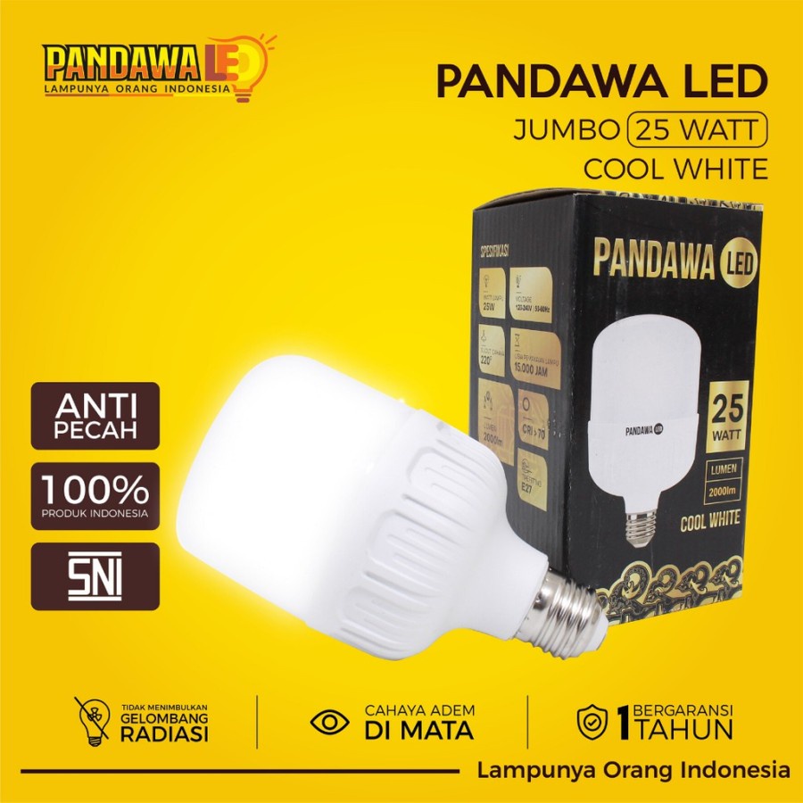 Jual LAMPU LED 25W PANDAWA BERGARANSI | Shopee Indonesia