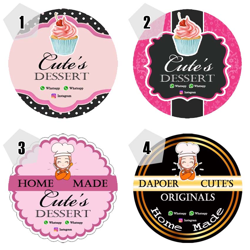 Jual (isi 35 pcs) Cetak sticker, stiker botol, free design, stiker cake ...