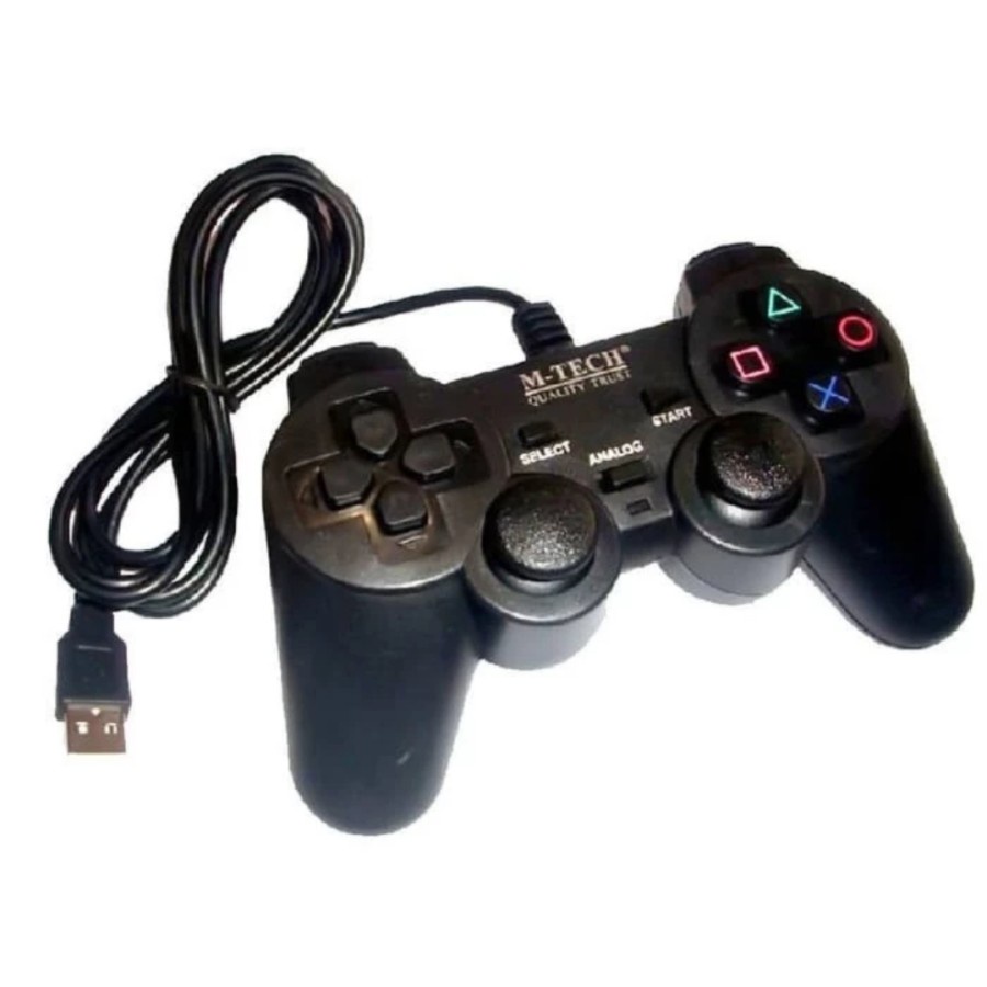 Jual GAMEPAD SINGLE BLACK M-TECH USB / JOYSTICK GAME KOMPUTER MTECH ...