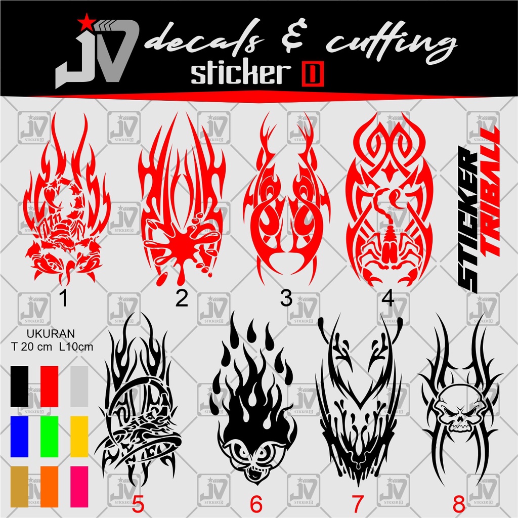 Jual STIKER TRIBAL CUTTING STICKER MURAH SPACKBORD ALL MOTORCYLES ...