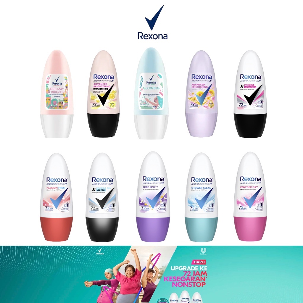 Jual Rexona Roll On 45ml | Shopee Indonesia