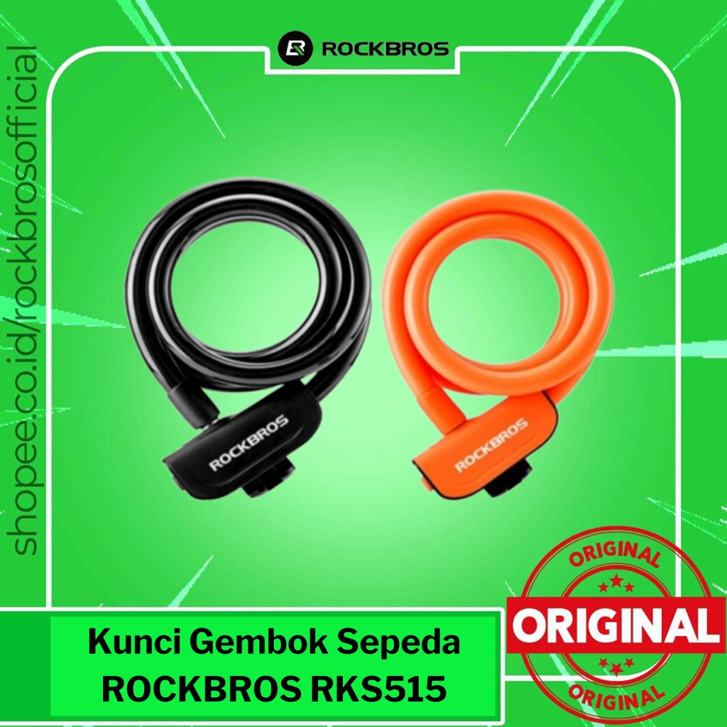 Jual Kunci Gembok Sepeda Rockbros RKS515 Spiral Lock Bike Bicycle 110 ...