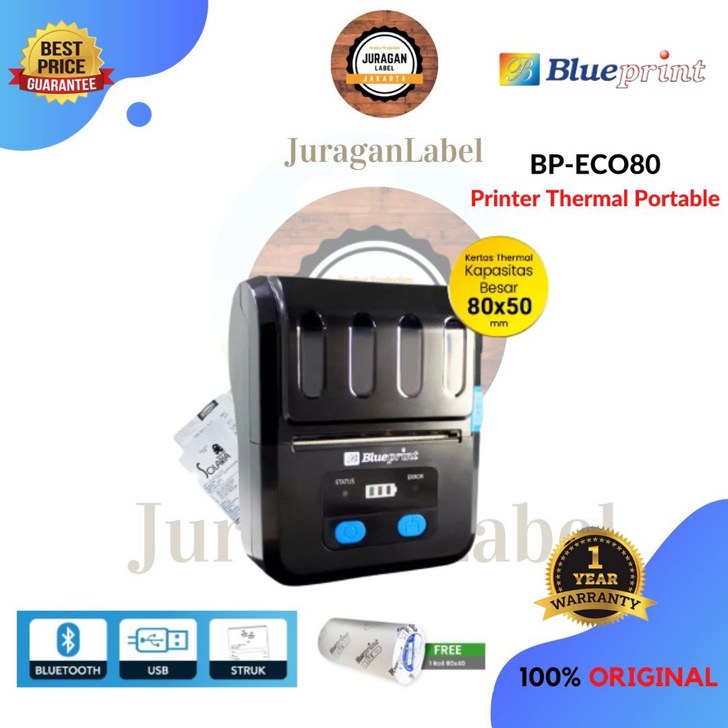 Jual BLUEPRINT BP ECO80 Printer Portable Thermal 80 USB + Bluetooth ...