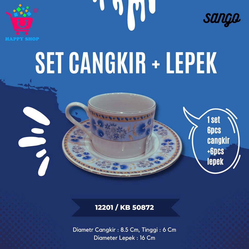 Jual Sango Set Cup + Saucers 12201 | Shopee Indonesia