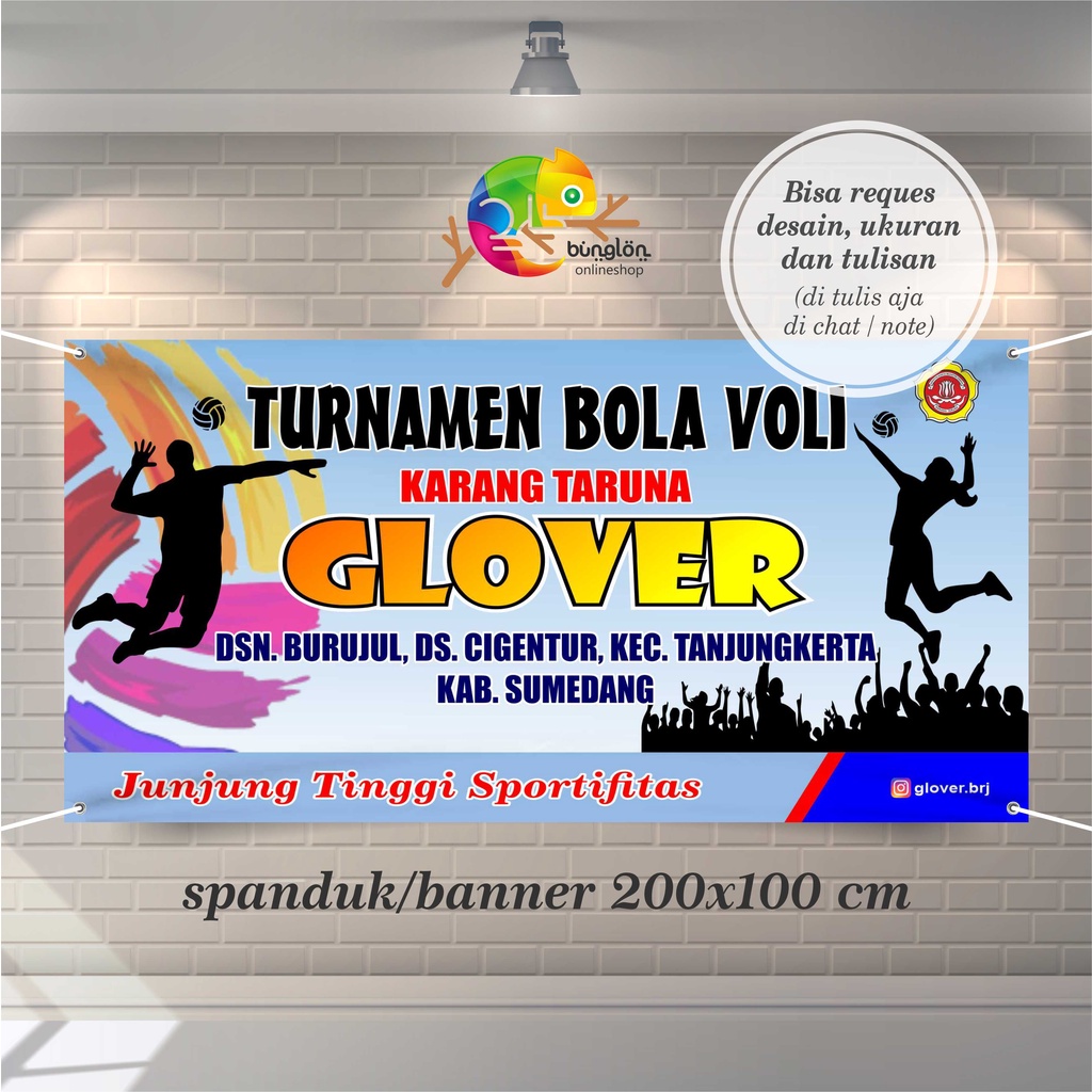 Jual Spanduk, Banner Turnamen Pertandingan Bola Volly, Spanduk ...