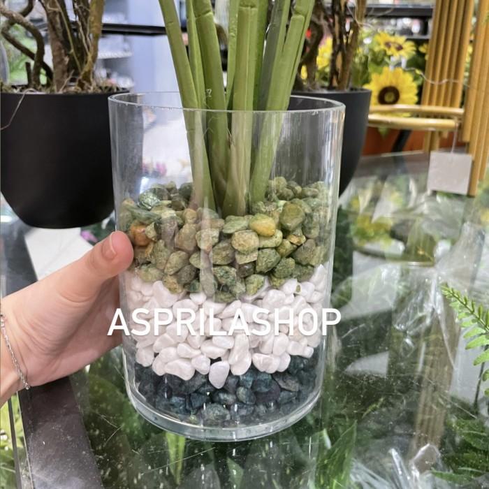 Jual Vas kaca silinder vase bunga tabung kaca tinggi 15cm diameter 9cm ...