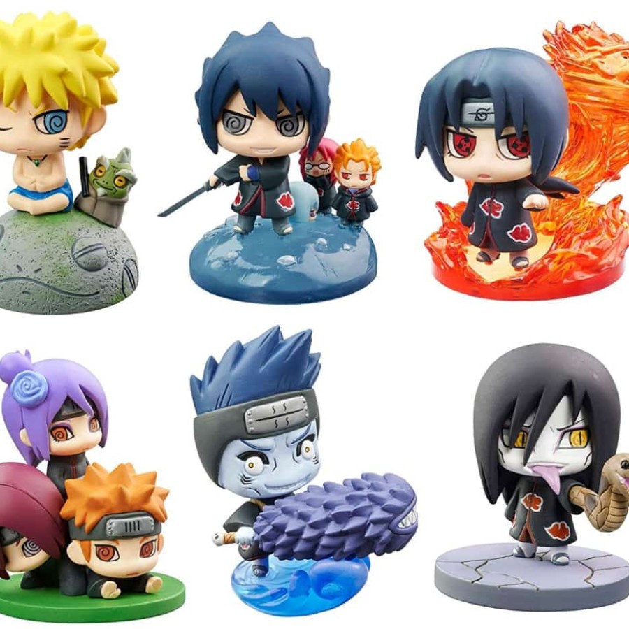Jual FIGURE SET 6 NARUTO PETIT CHIBI TOPPER KUE ULTAH SASUKE KAKASHI ...