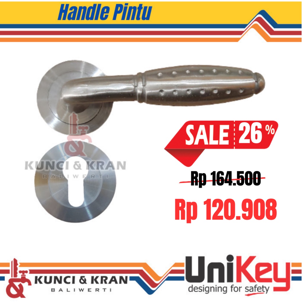 Jual HANDLE PINTU UNIKEY 004.90 DOT SN+CP GAGANG PINTU RUMAH PEGANGAN ...