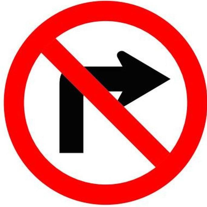 Jual Sign Rambu lalu Lintas Dilarang Belok Dim 60cm - Plat Alumunium K3 ...