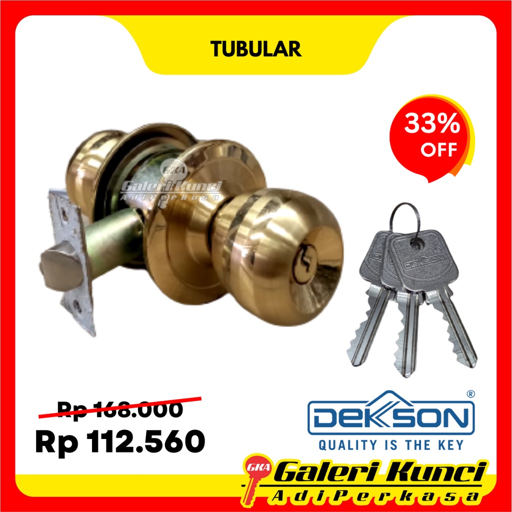 Jual Handle Pintu Dekson Dekkson KCBL 8731 ET PB Tubular Kamar Mandi ...