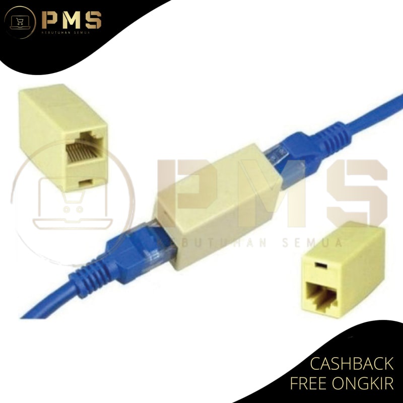 Jual Adapter Konektor Rj45 Network Changer Lan Extension Connector ...