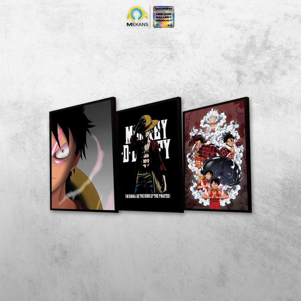 Jual MEKANS- 30x40 CM ONE PIECE MONKEY D LUFFY Frame Block Hiasan ...