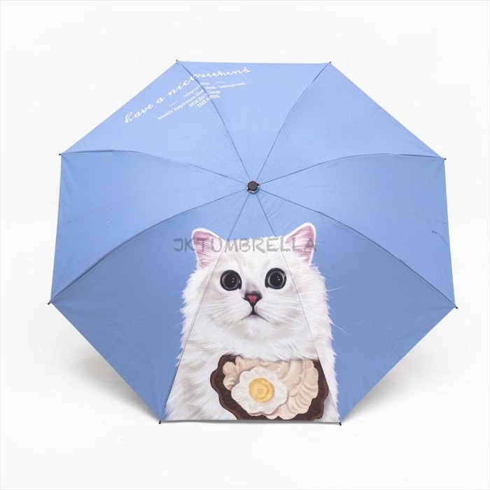 Jual Payung Lipat 3 Kucing Cat / Lapis Hitam Anti UV GRC - 658 | Shopee ...