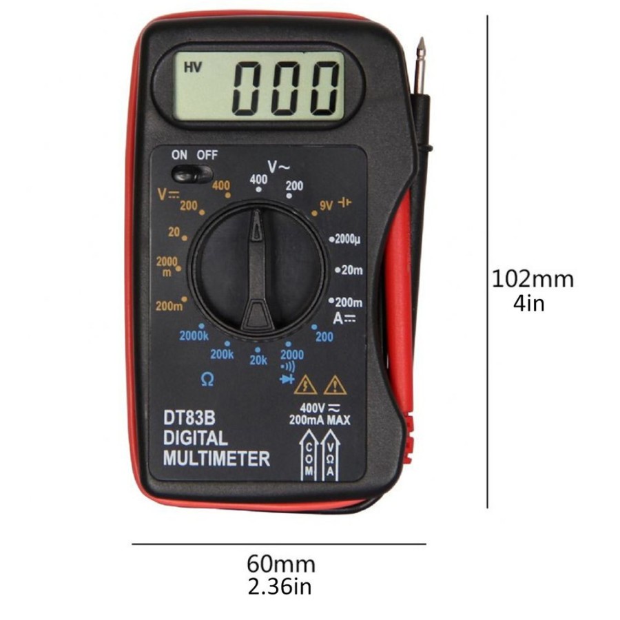 Jual Multimeter DC AC Resistor Ammeter Voltmeter Ohmmeter Multi Tester ...