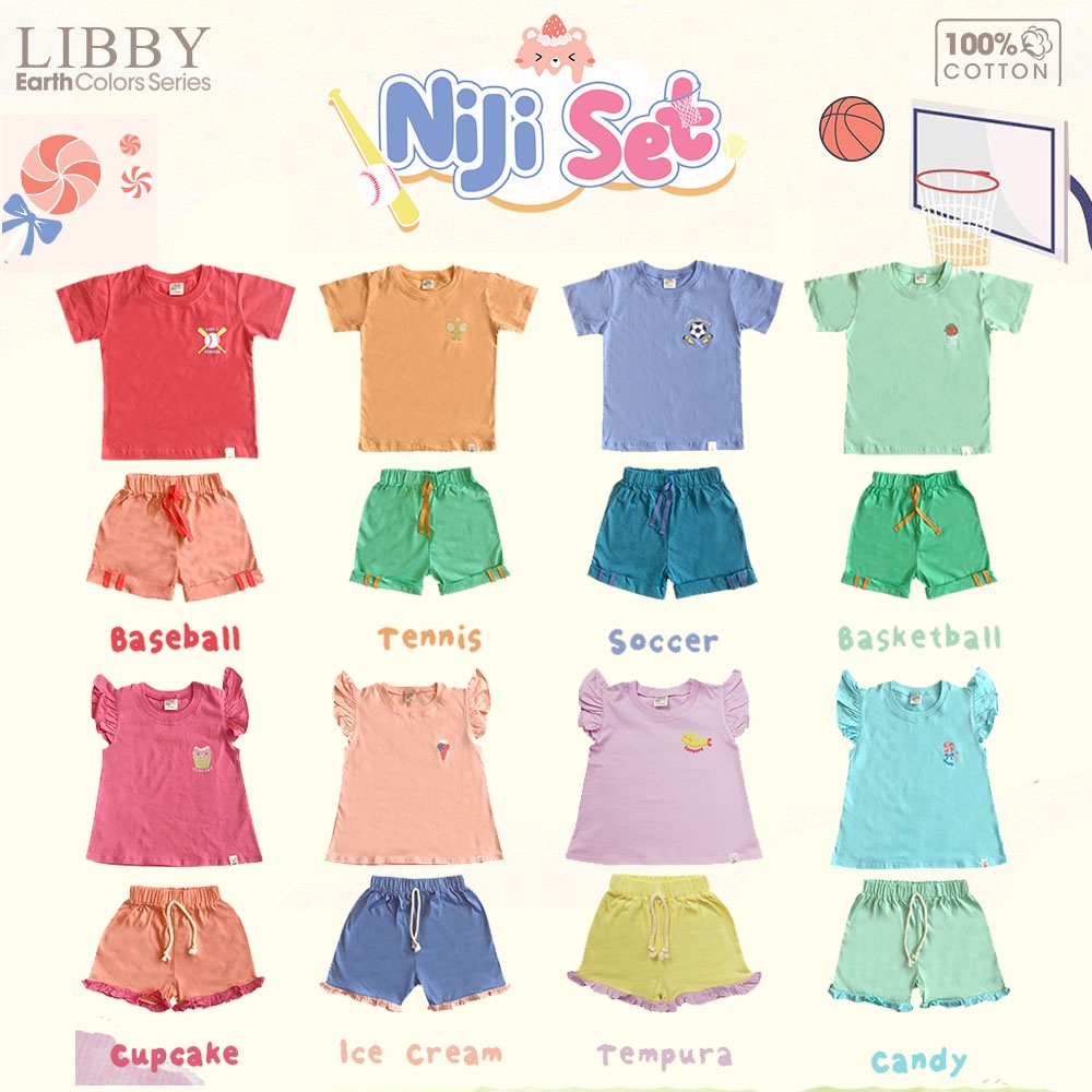 Jual Libby Niji Set Boy/Girl Series - Baju Stelan Anak (LB-NSCS) | Shopee Indonesia
