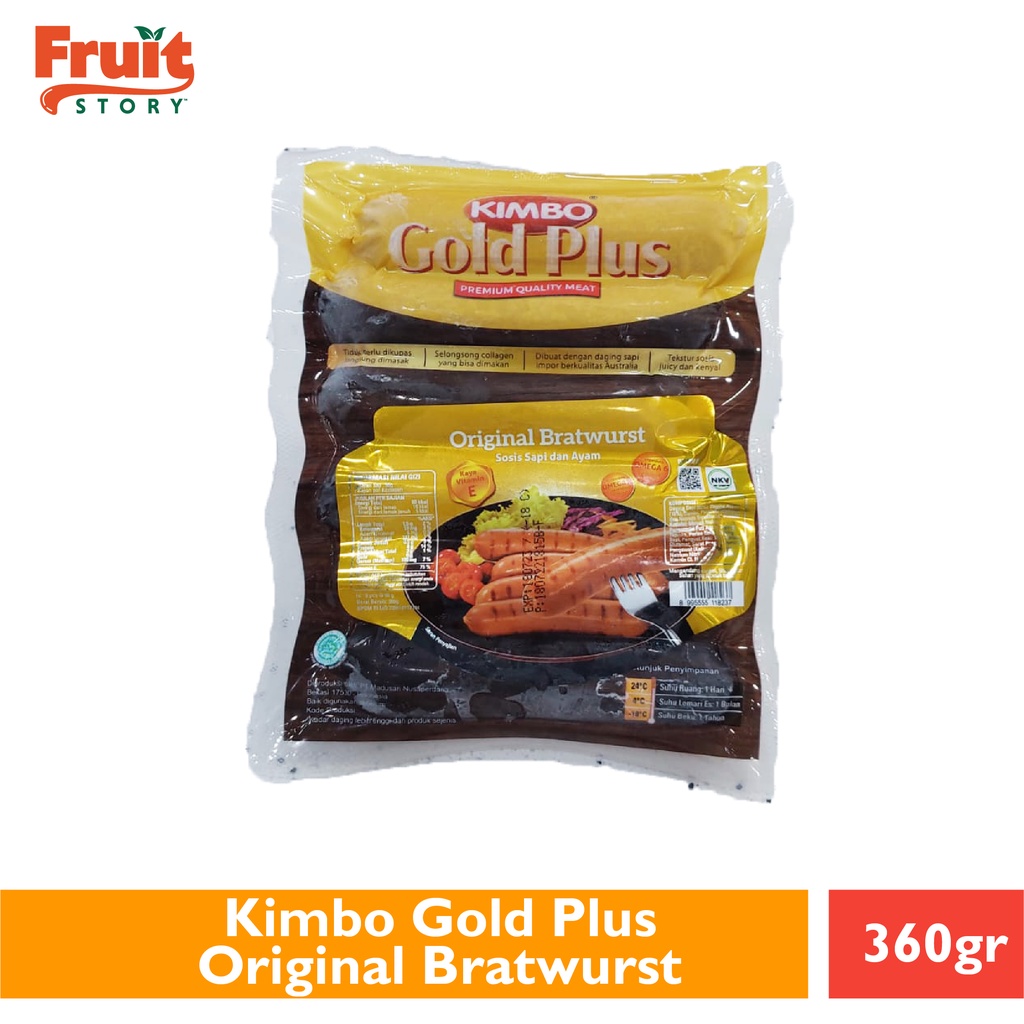 Jual Kimbo Gold Plus Original Bratwurst isi 6pc (360gr) | Shopee Indonesia