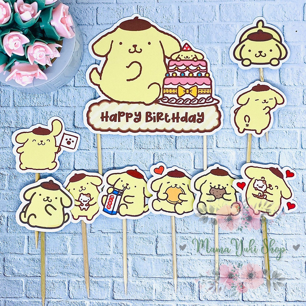 Jual Topper Cake Hiasan Kue Ulang Tahun Anak motif POMPOM PURIN ...