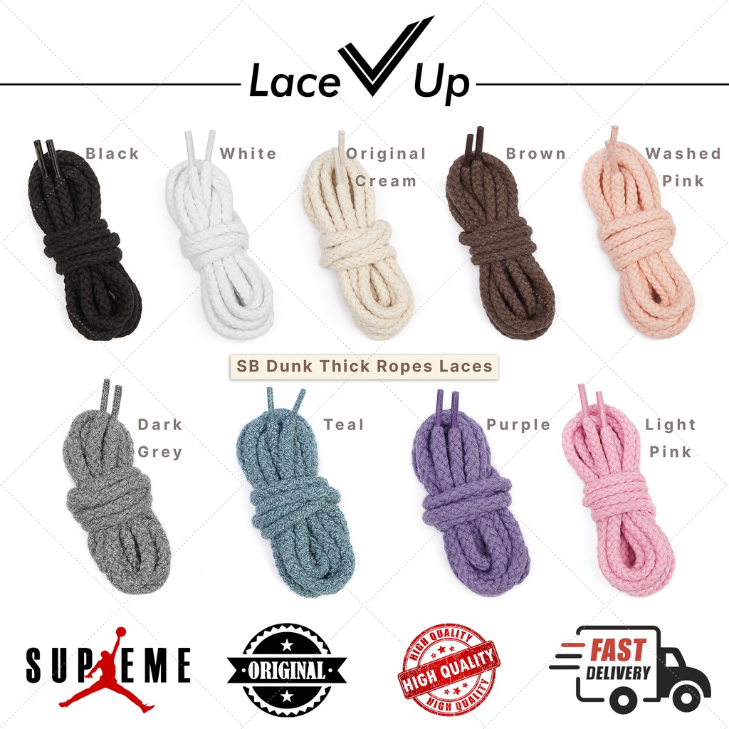Jual Tali Sepatu Thick Ropes Laces (Besar) | Shopee Indonesia