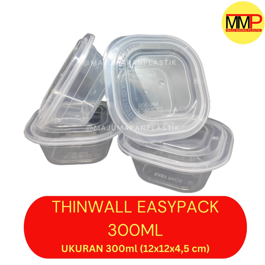 Jual [25 pcs] Thinwall kotak Easy Pack 300ml dan Easy pack 450ml / Kotak salad mini | Shopee ...