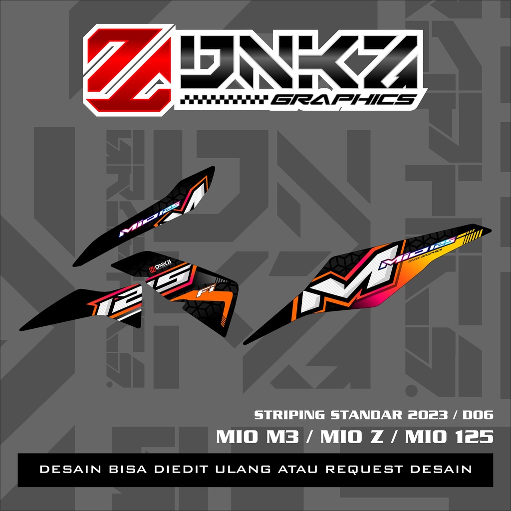 Jual Stiker Mio M3/Z Decal Striping Standar Mio M3/Z Premium Racing STD06 DNKZ | Shopee Indonesia