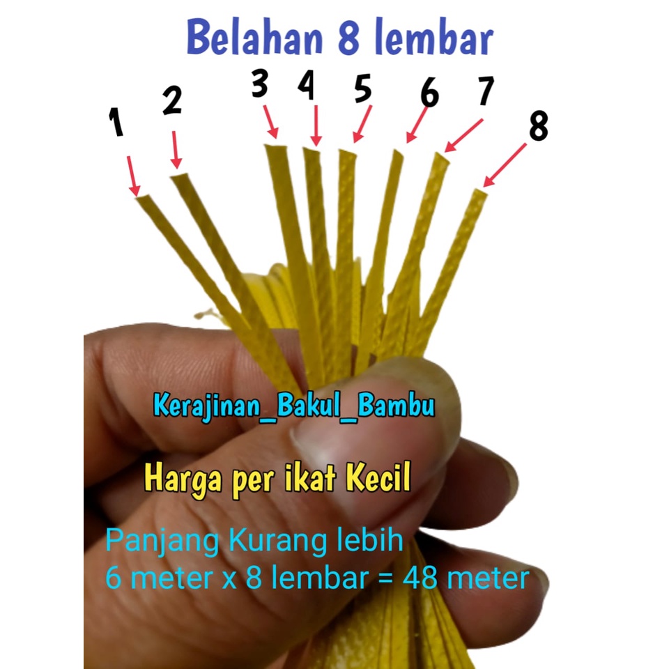 Jual Tali bakul tali kuning kerajinan tangan pembuatan anyaman bambu 1 ...