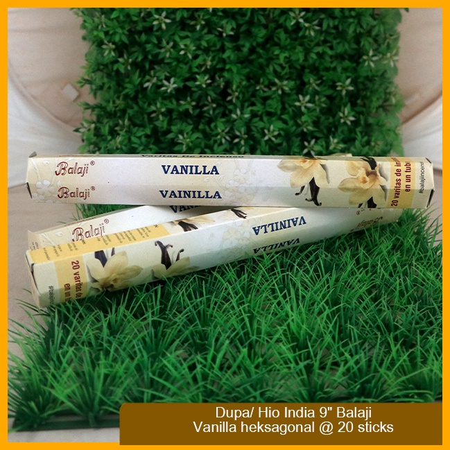 Jual Dupa Hio India Wangi Vanilla Balaji heksagonal 9" @20 sticks ...