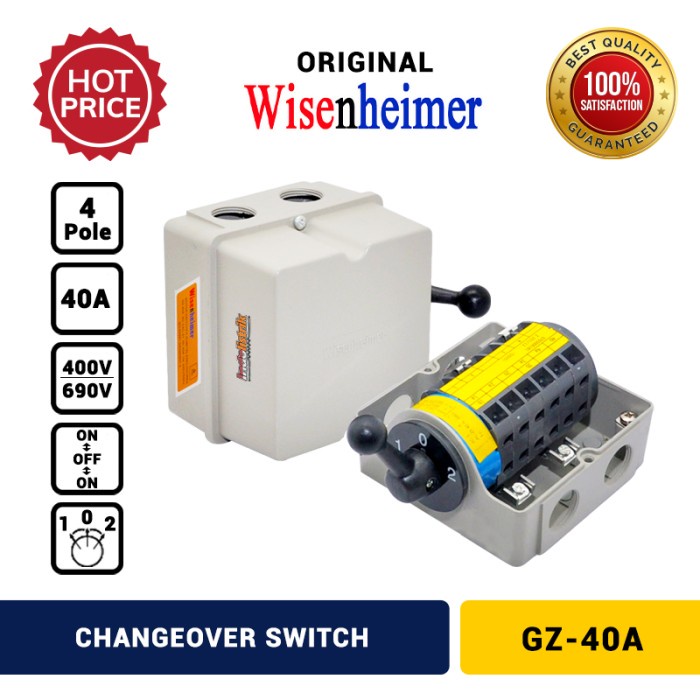 Jual Change Over Switch 4P 40A Wisenheimer COS Ohm Saklar Genset 40 A ...