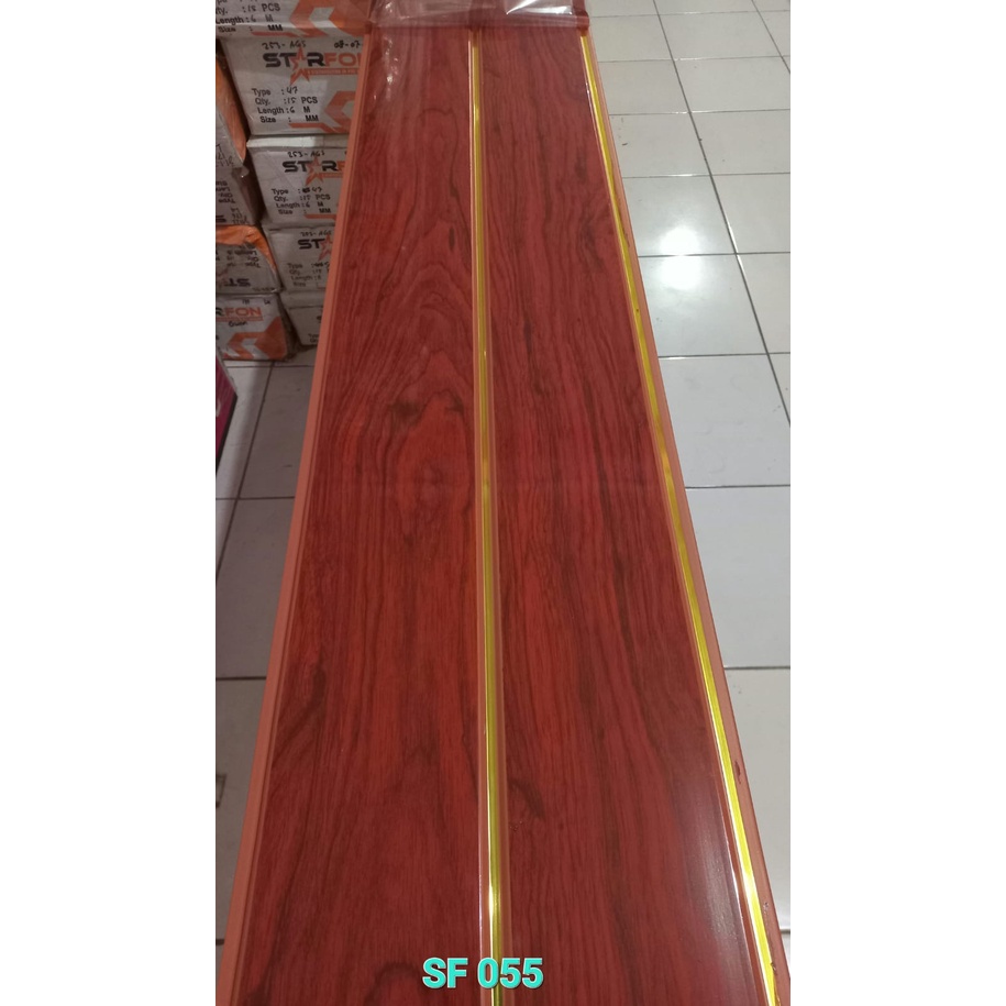 Jual Plafon PVC SF-055 Motif Coklat Nat Serat Kayu | Shopee Indonesia