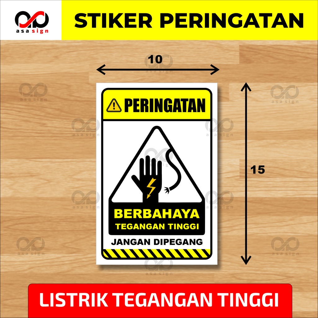 Jual STIKER AWAS TEGANGAN TINGGI / AWAS KESETRUM | STIKER PERINGATAN ...