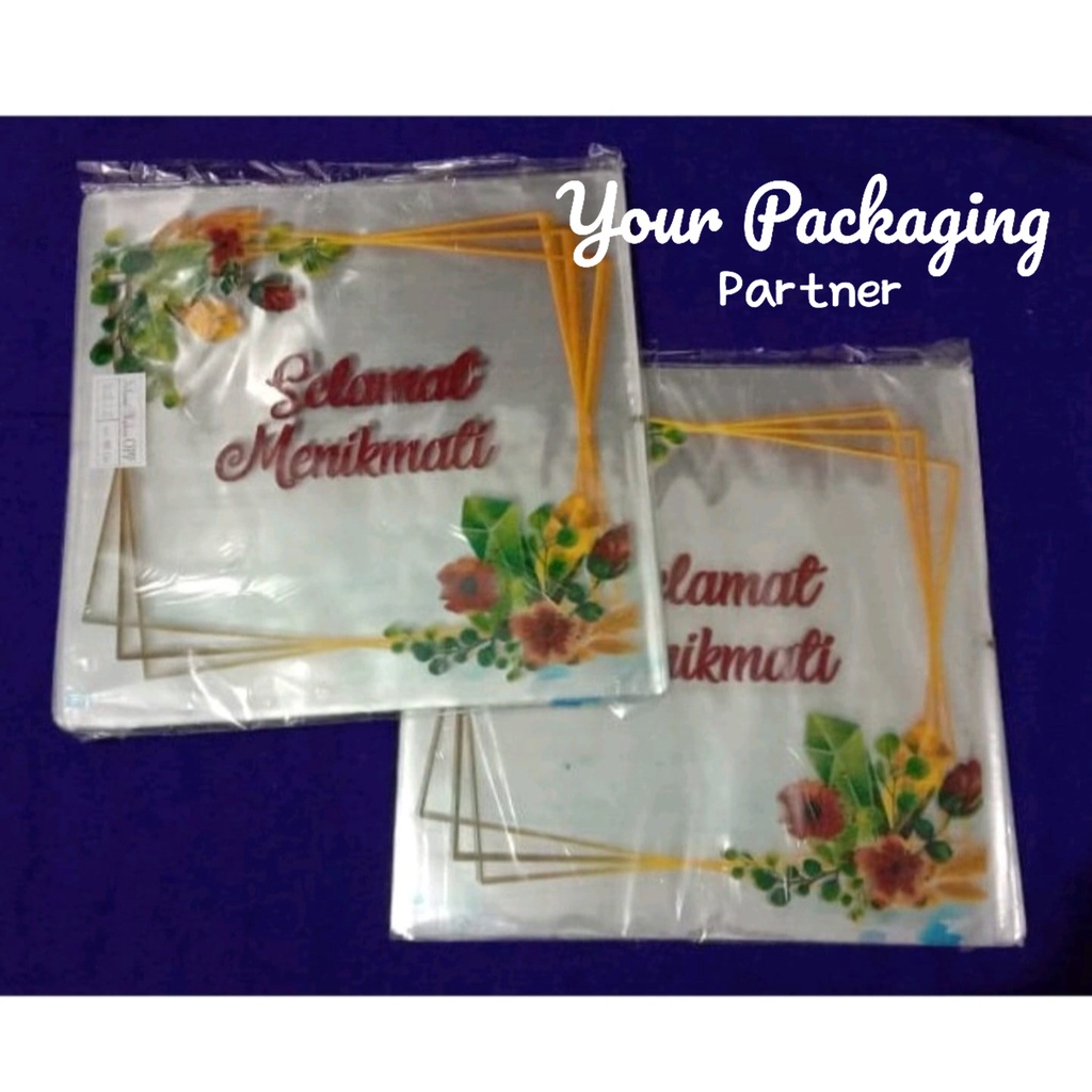 Jual Plastik Selamat Menikmati / Selamat Makan / Tutupan Nasi Kotak Dus ...