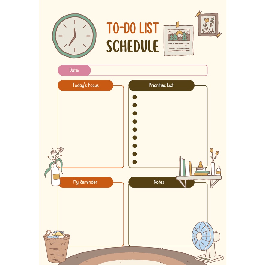 Jual To do list poster wall planner size A3 (free 1 spidol wipe & clean ...