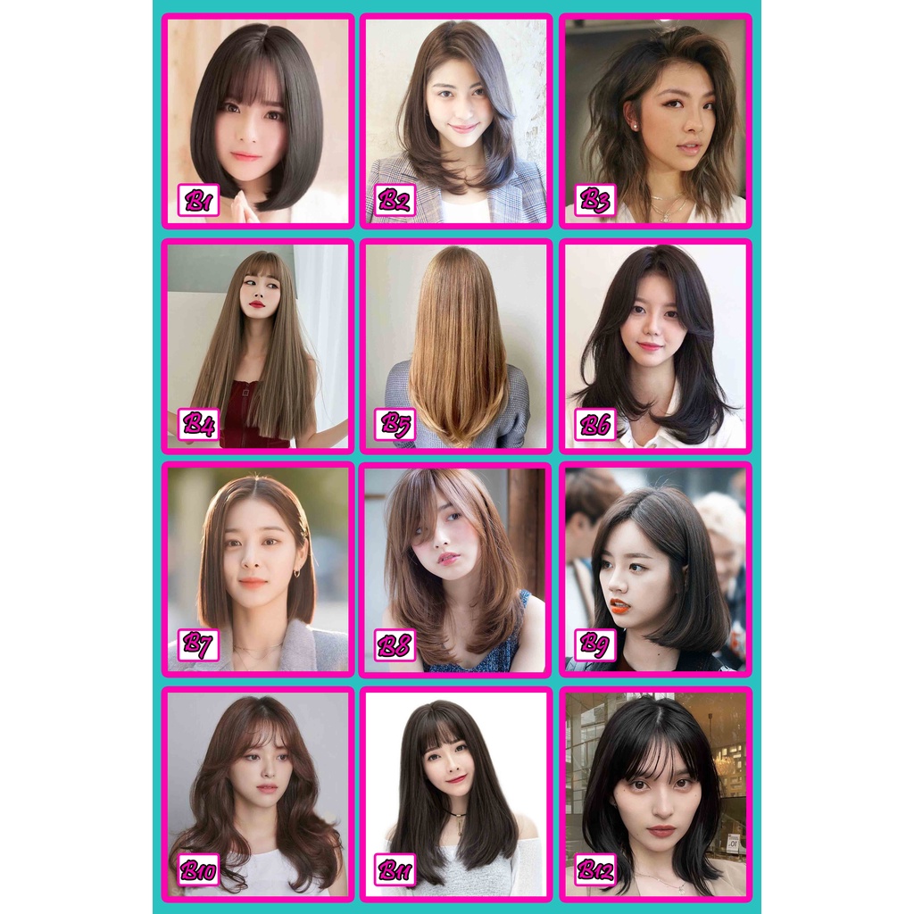 Jual Poster Model Rambut Wanita Poster Pangkas Rambut Poster Babershop ...