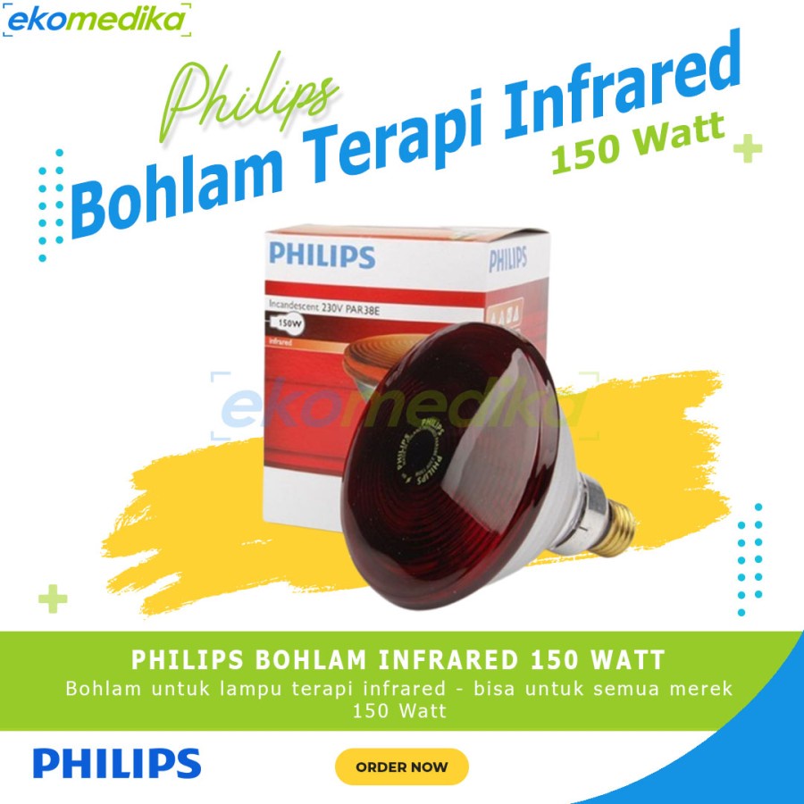Jual Philips Bohlam Infrared 150 Watt / Bohlam Lampu Infrared - Alat Terapi Infrared | Shopee ...