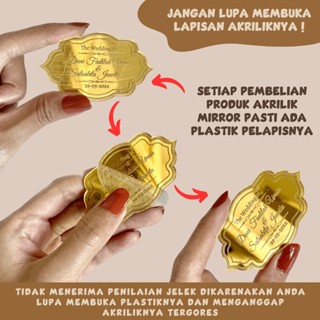 Jual Mahar Akrilik Mirror Gold Nama Mahar Wedding Oval Akrilik Mirror ...