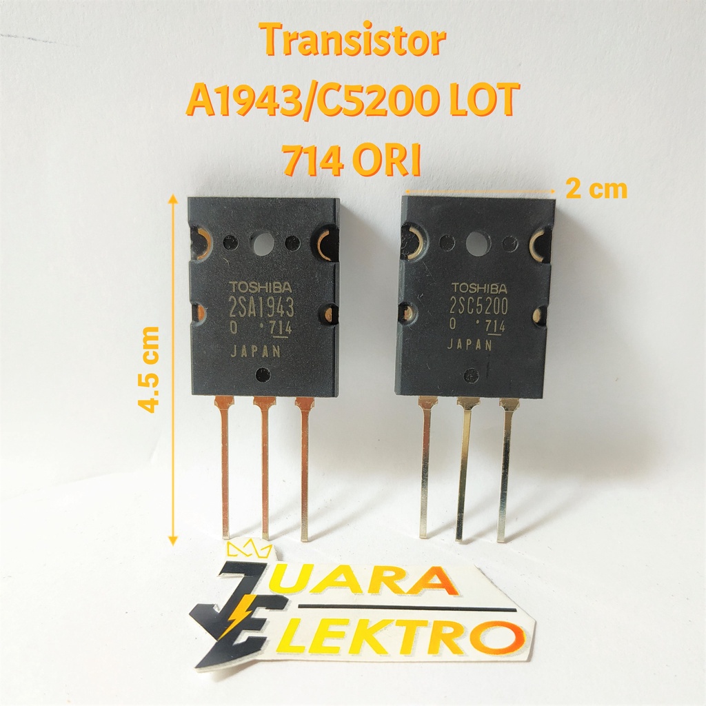 Jual Transistor Toshiba A1943/C5200 LOT 714 ORIGINAL/ASLI (1 SET) | Shopee Indonesia
