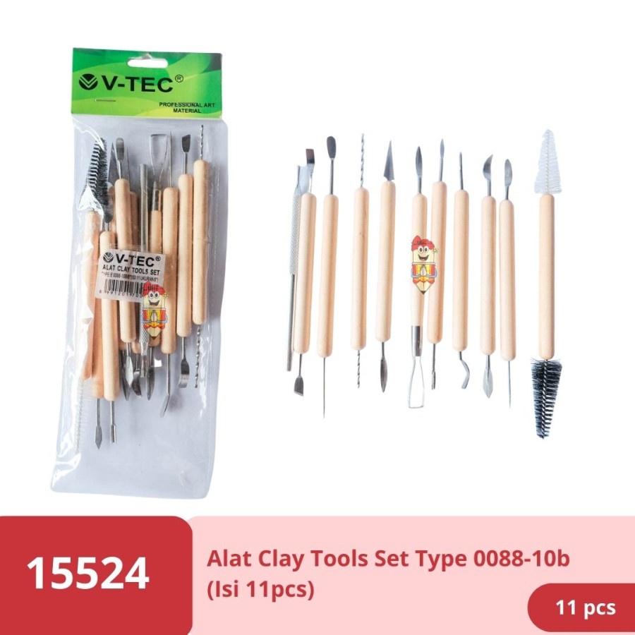 Jual Alat Ukir / Pahat / Sculpting Clay Tools Set V-TEC E 0088-10B/6 ...