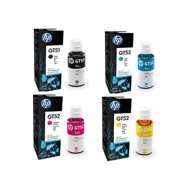 Jual Tinta HP GT51 & GT52 Botol Black & Colour Refill Original Printer ...