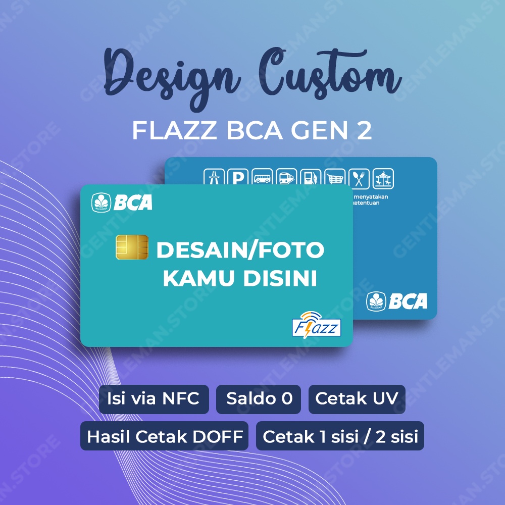 Jual CUSTOM PRINT UV KARTU E MONEY E TOLL BCA FLAZZ GEN 2 SISI ATAU 2 ...