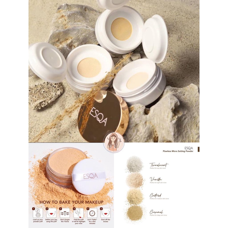 Jual EXP 2026 ESQA Micro Setting Powder Loose Powder | Shopee Indonesia