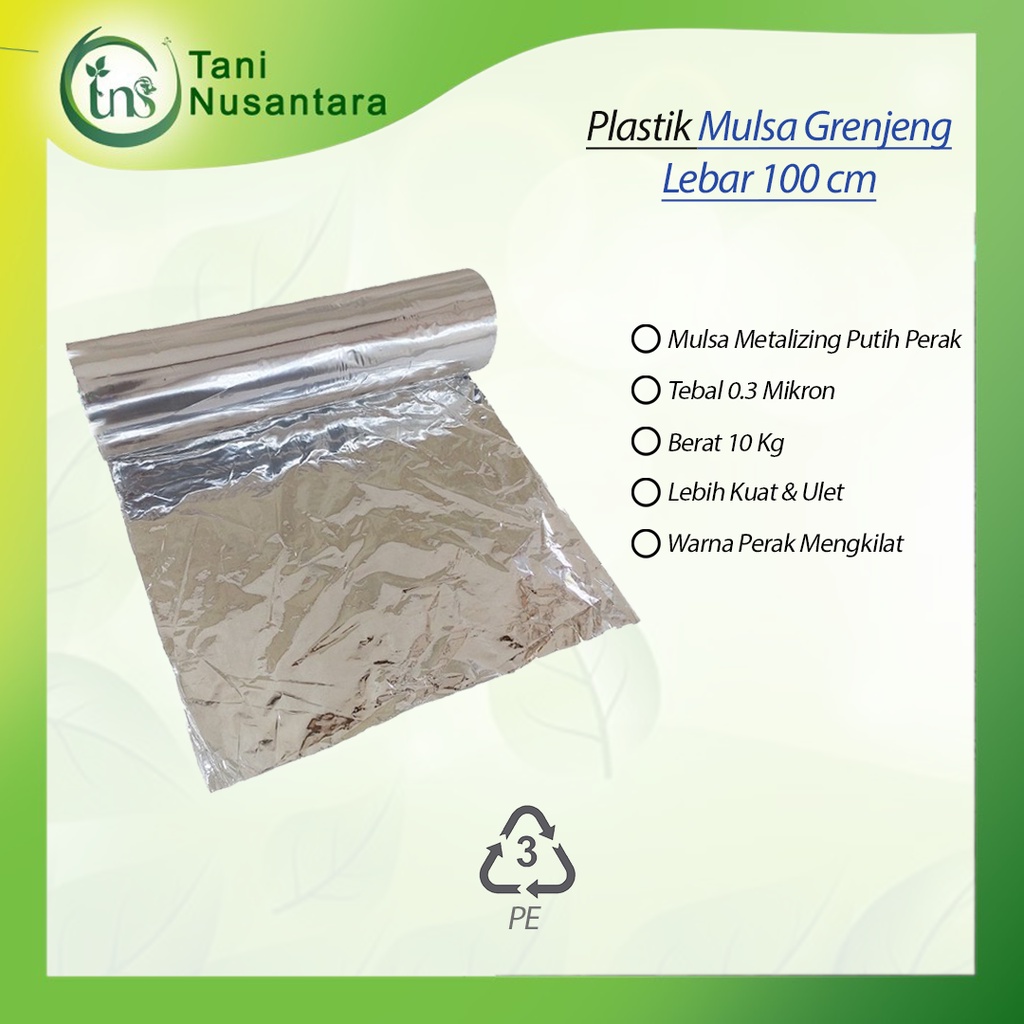 Jual Plastik Mulsa Perak Grenjeng, Lebar 100 cm, Berat 10 kg Roll ...