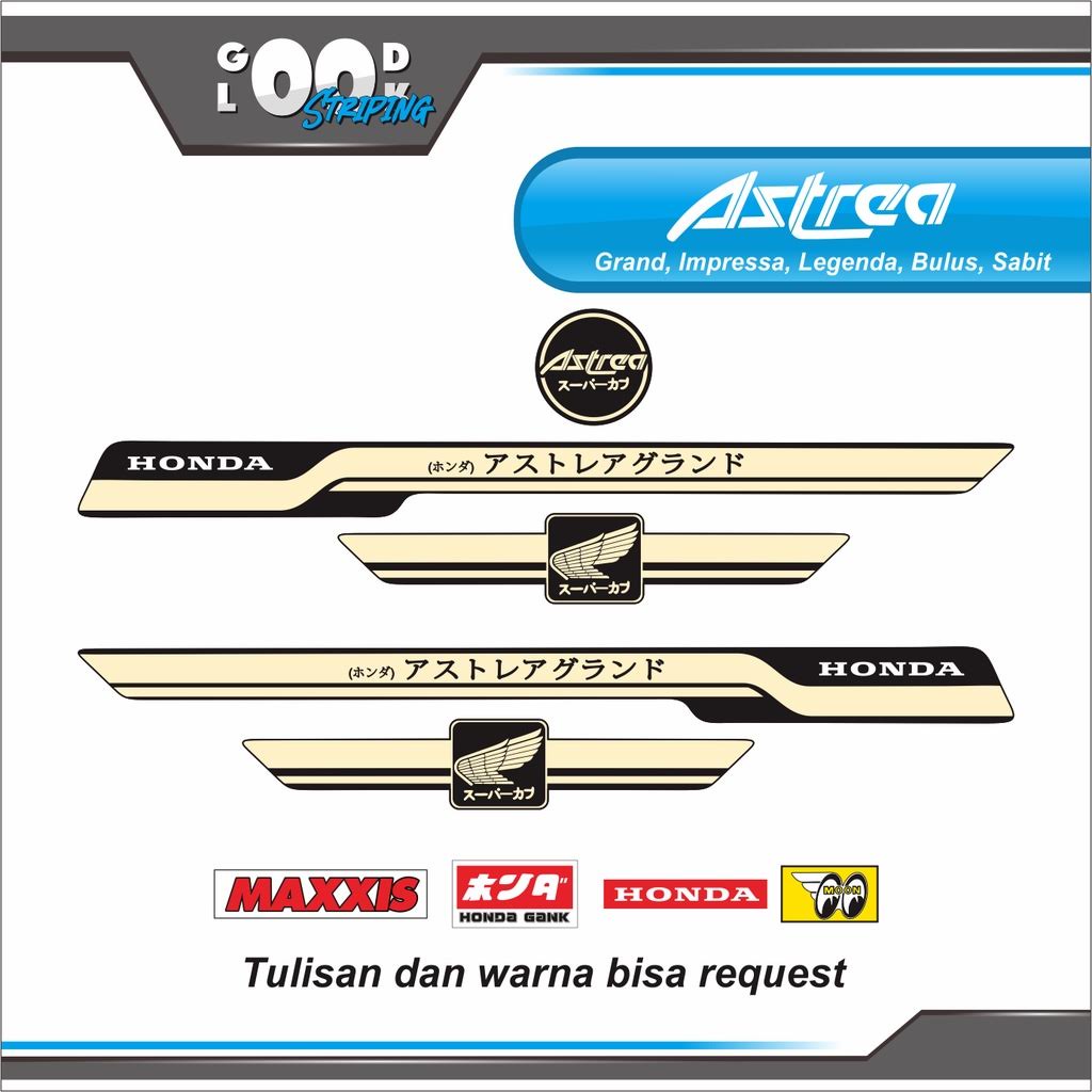 Jual STRIPING STIKER LIS HONDA ASTREA GRAND TRUENO SUPER CUP JEPANG ...