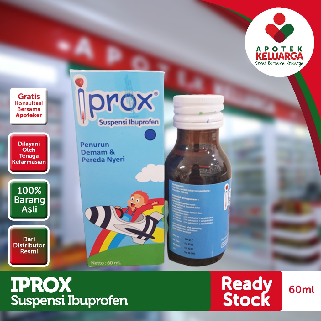 Jual IPROX SUSP STRAWBERRY 60ML #obat demam #sakit gigi anak #obat ...