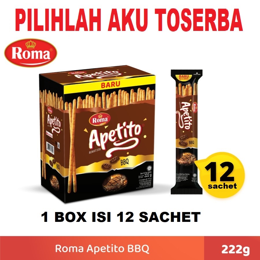 Jual Biskuit Roma APETITO BBQ Box - ( HARGA 1 BOX ) | Shopee Indonesia