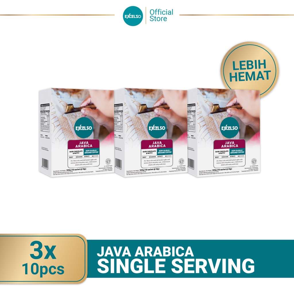 Jual Excelso Kopi Single Serving Java Arabica Pack of 3 Folding Box ...