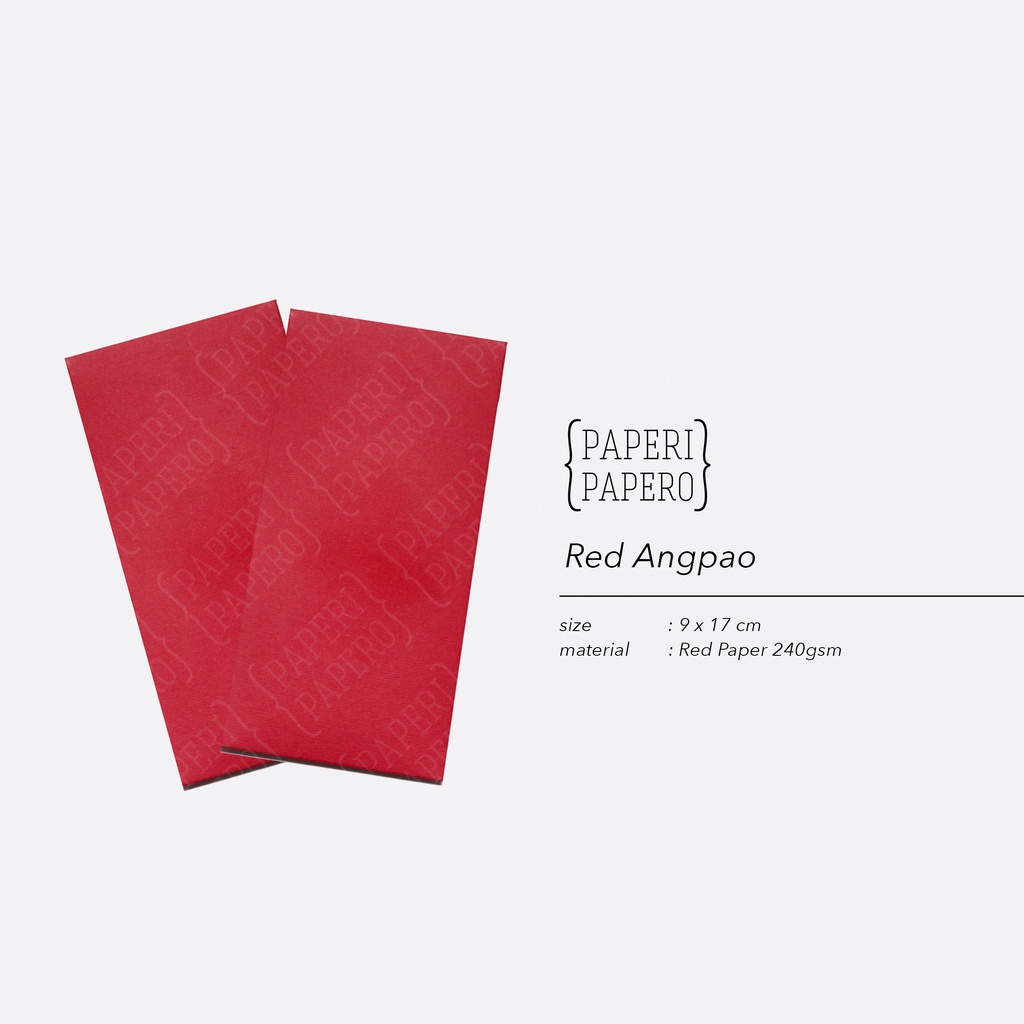Jual Premium Plain Red Envelope (9 x 17 cm) - Amplop Angpao Merah Polos ...