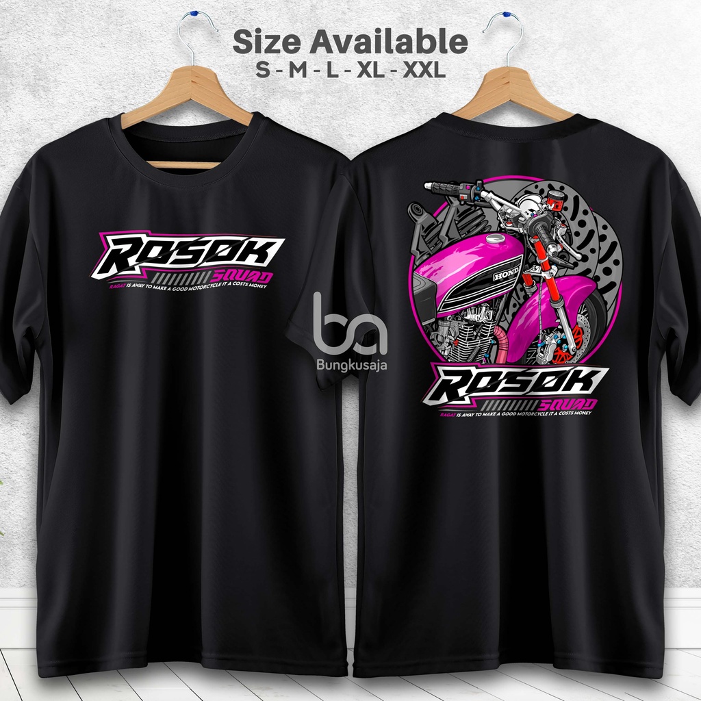 Jual Kaos Racing Rosok Squad Honda Gank Tshirt Motor Herex CB GL MP ...